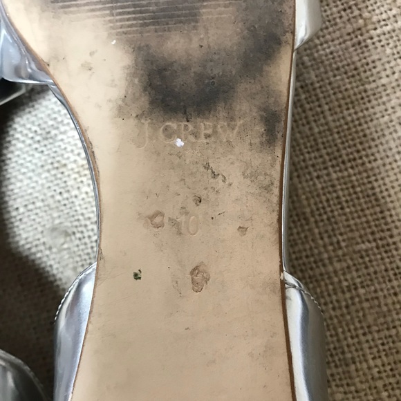 J. Crew | Shoes | Jcrew Metallic Silver Pointed Toe Flats | Poshmark